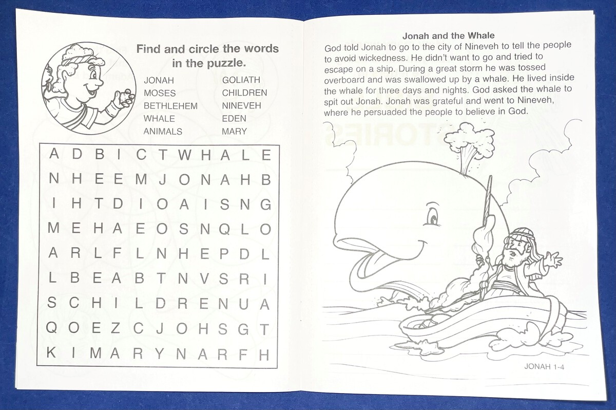 COLORING BOOK - Bible Stories Coloring & Activity Book - 0490 ...