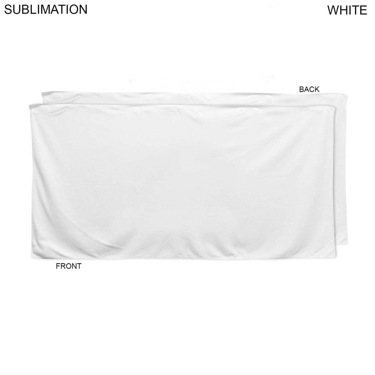 Absorbent Microfiber Dri Lite Terry White Beach Towel 30x60 Blank Only