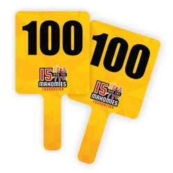 Rectangle Plastic Auction Bid Paddle - AP | CustomPrintedFans.com