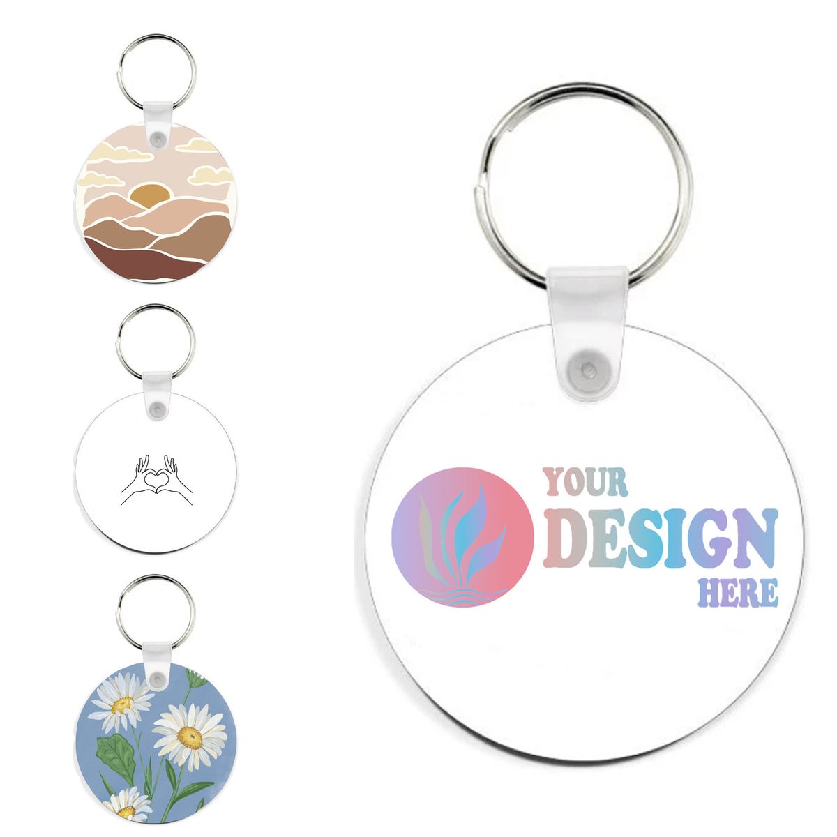 Round Plastic Keychain - DPDEKU1052 | VMG