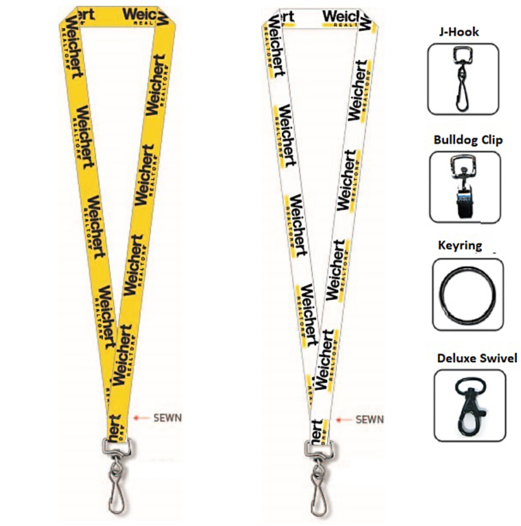 3/4" Digitally Sublimated Lanyard w/ J Hook - W291 | Weichert