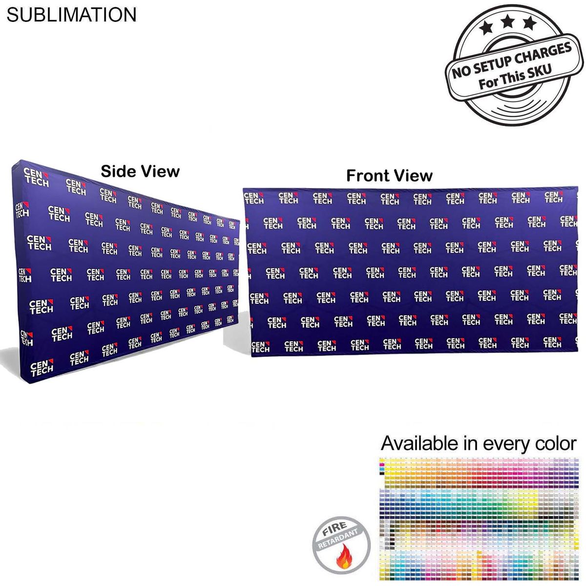 15' Straight Wall Full Height Tension Fabric Pop-up Display Kit with ...