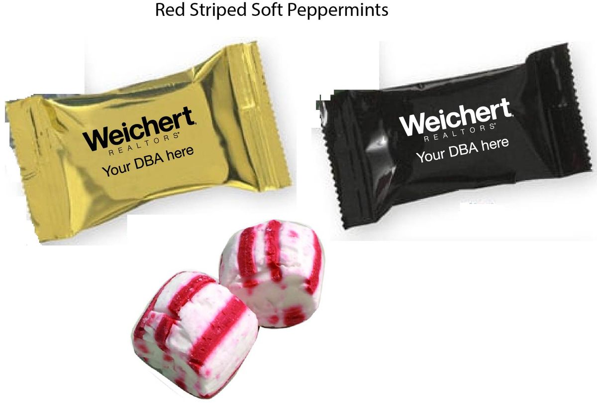 Wrapped Red Striped Soft Peppermints - W255 | Weichert