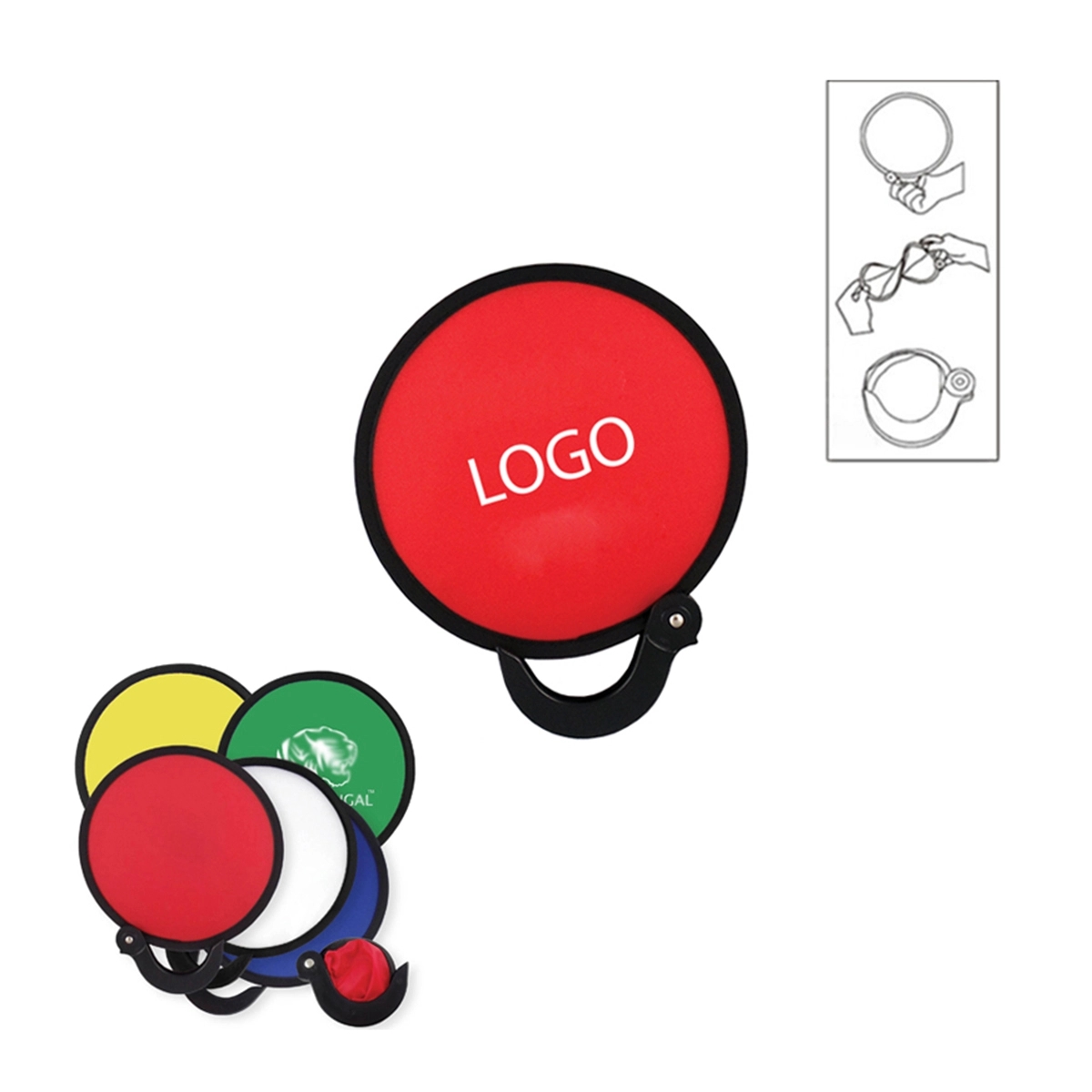 Foldable Round Hand Fan - M 5226 | DOUBLE J WEBSITE