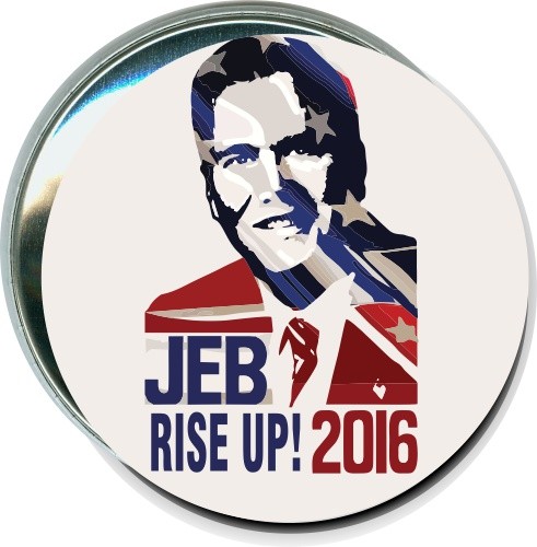 Jeb Rise Up 2016, Political Button - PLCA040-PB30R | ButtonStar.com