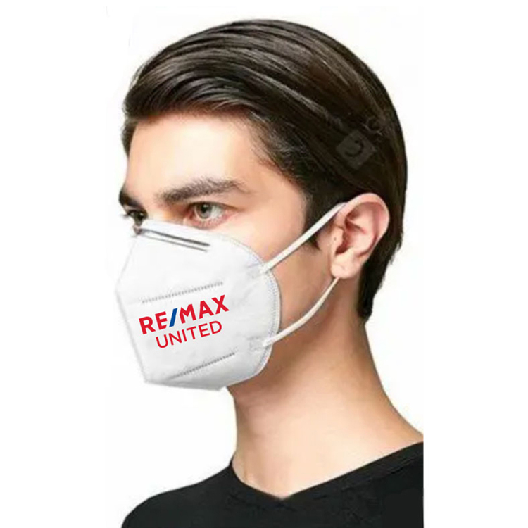 Black Or White Color Printed KN95 Mask Full Color Logo Optional ...
