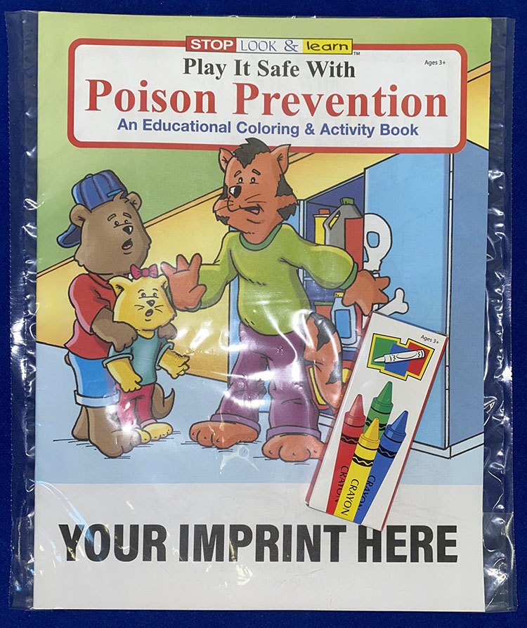 COLORING SET - Play It Safe With Poison Prevention Coloring Book Fun ...