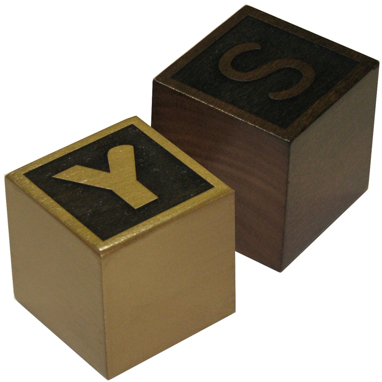 Wood Message Cube - 1304-175 | Solid Dimensions