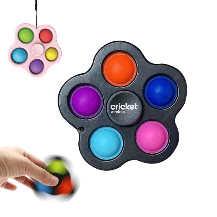 Five Bubble Flower Fidget Push Pop Spinner - DJNJLE88 | ImprintAvenue.com