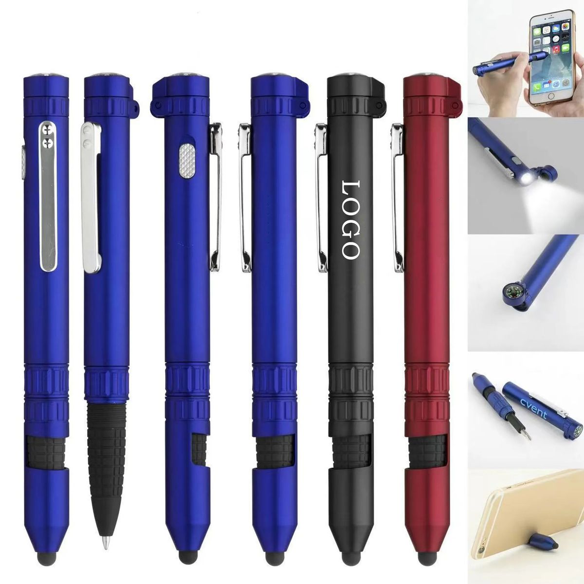 Multifunction 6 in 1 Tactical Pen with Compass - LSCL75 | Witko Promotions