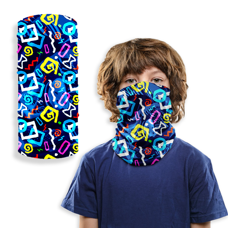 Kids 2-Layer Reusable Face mask Full Color Neck Gaiter - MSKDS23K ...