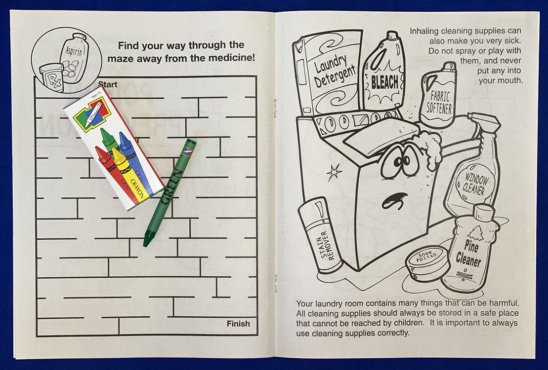 COLORING SET - Play It Safe With Poison Prevention Coloring Book Fun ...