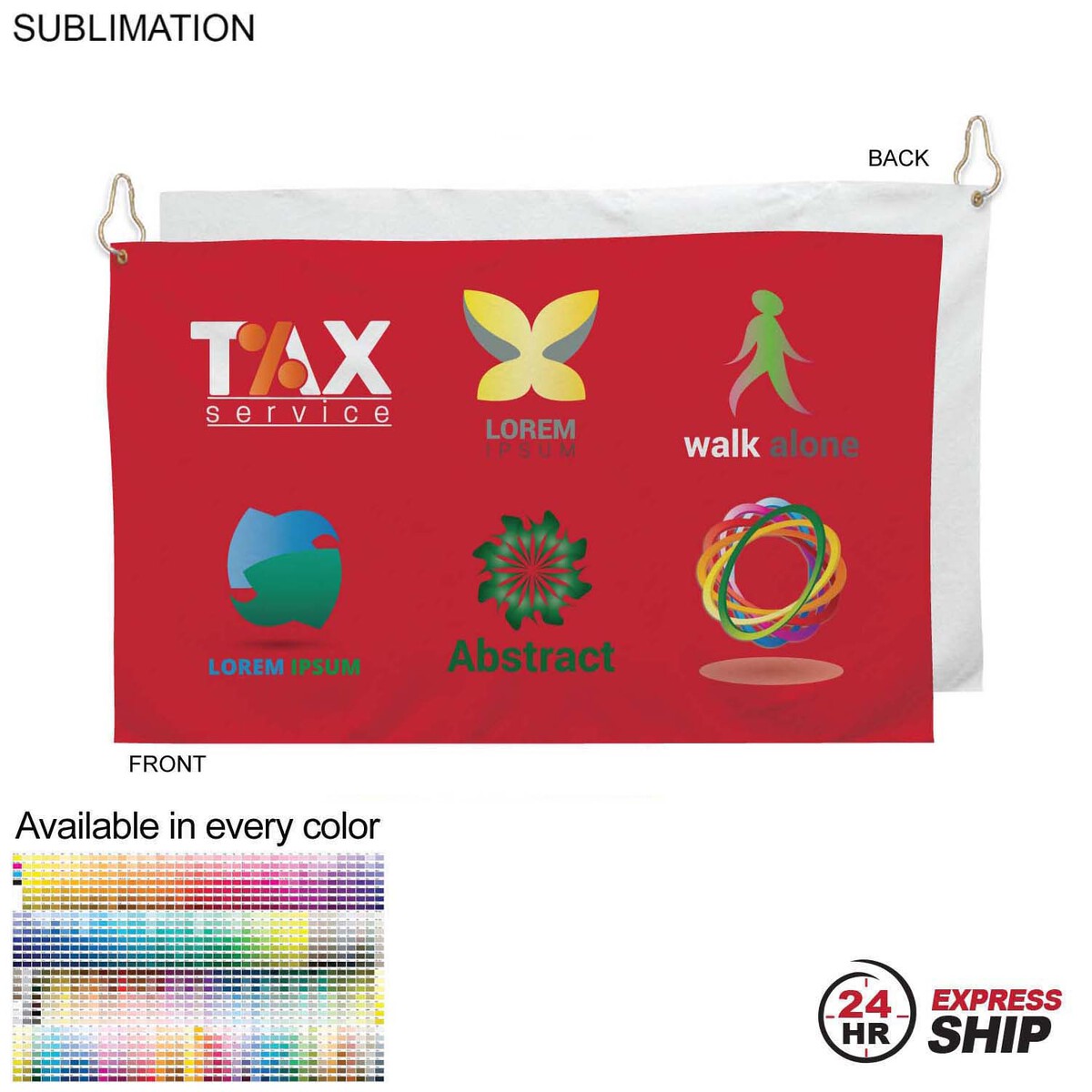 24 Hr Express Ship - Colored Velour Terry Cotton Blend Golf Towel ...