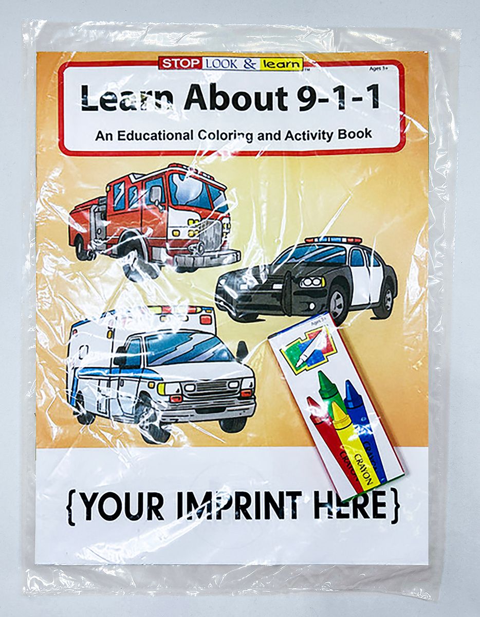 COLORING SET - Learn About 911 Coloring Book Fun Pack - 0200-FP ...