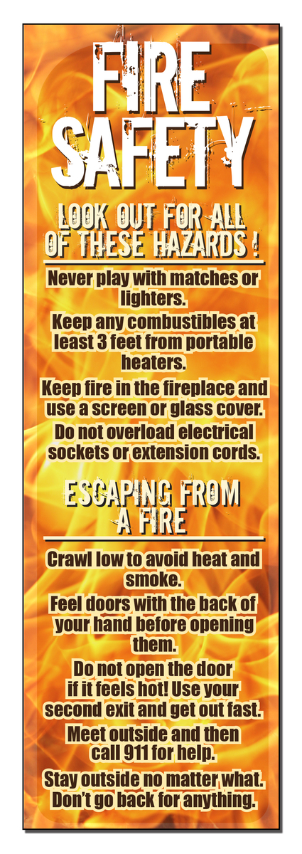 BOOKMARK - Fire Safety Bookmark - BM-1915 | Coloring Book Solutions