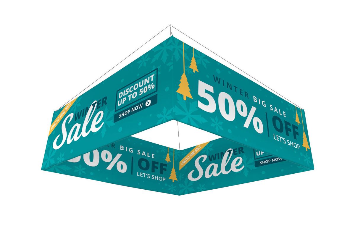 8ft Square Hanging Banner - FABRIC ONLY - SHB02101 | DMP