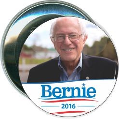 Sanders, Photo with Bernie Logo, Political Button - PLSA005-PB30R ...