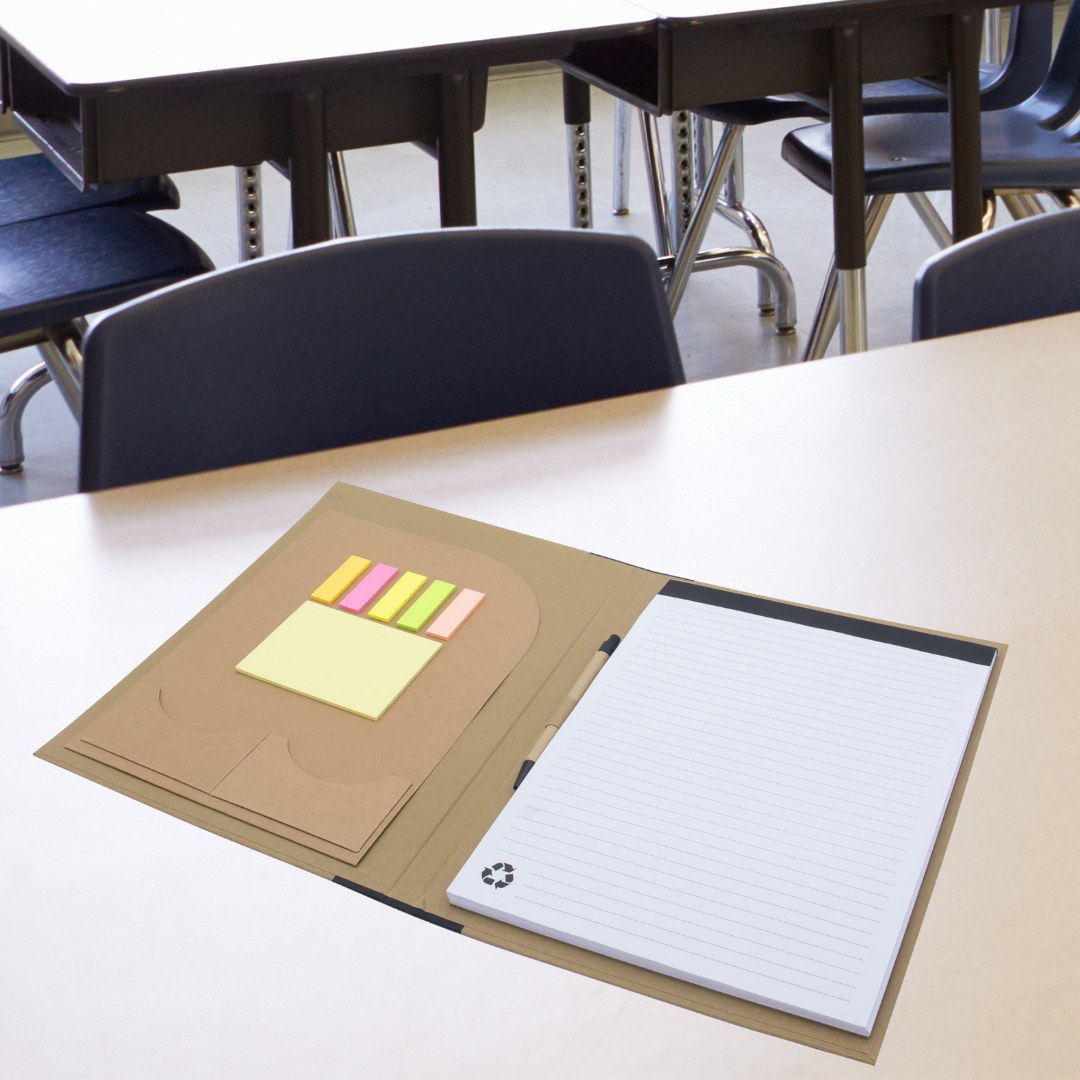 Recycled Padfolio with Pockets, Sticky Notes & Notepad - RPD-2006US ...