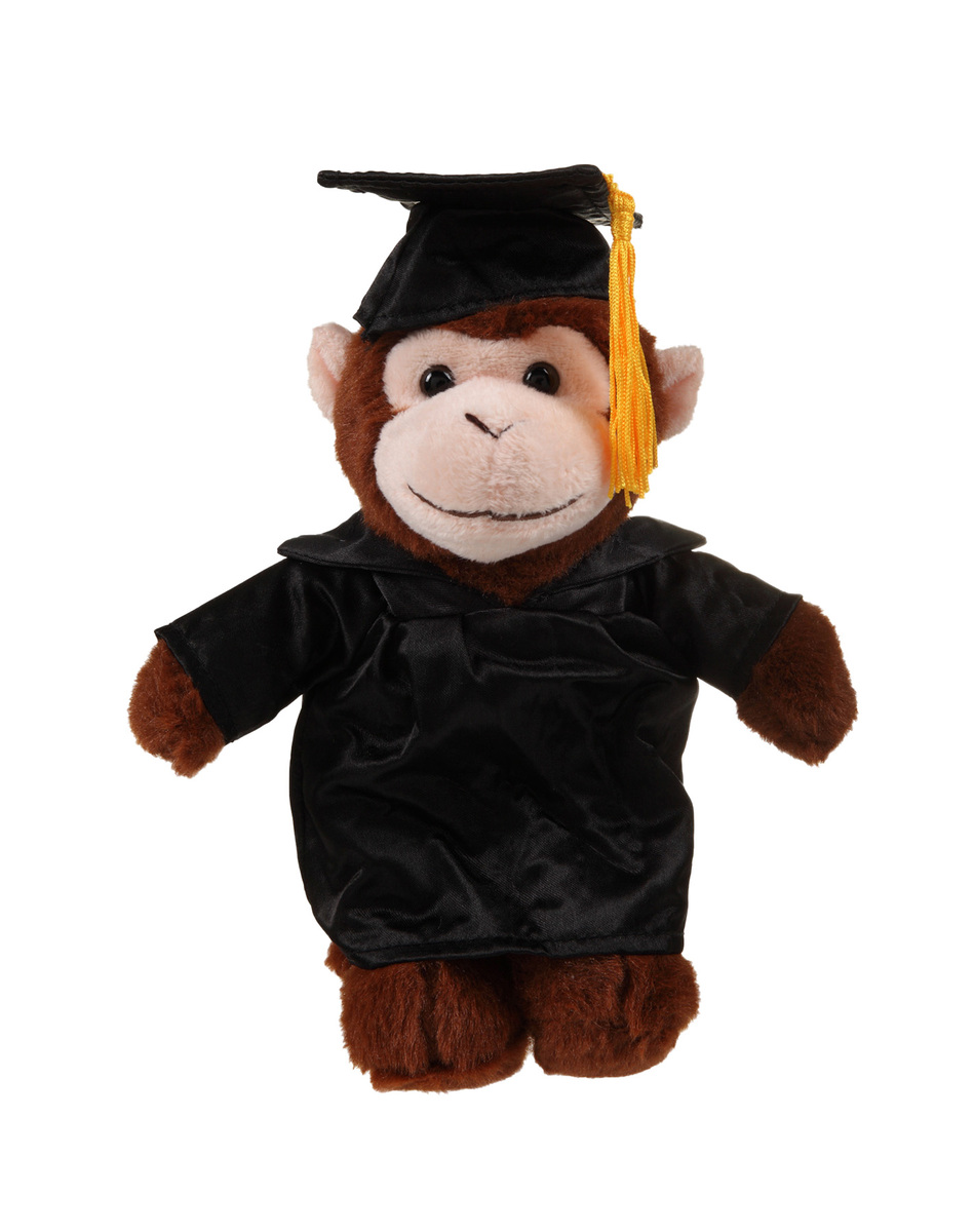 Soft Plush Monkey in Graduation Cap & Gown Stuffed Animal - GS-WA004 ...