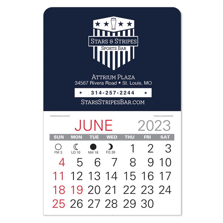 Stick Calendars | Custom Printed Sticky Adhesive Calendars with Your ...