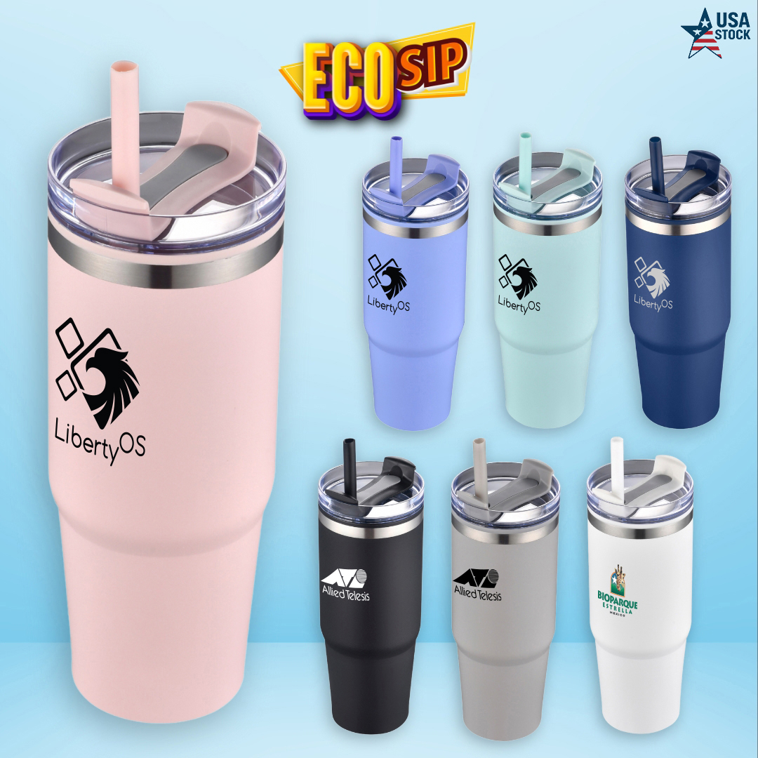 EcoSip 30oz Stainless Steel Outer Tumbler with PP Inner & Straw - MG ...