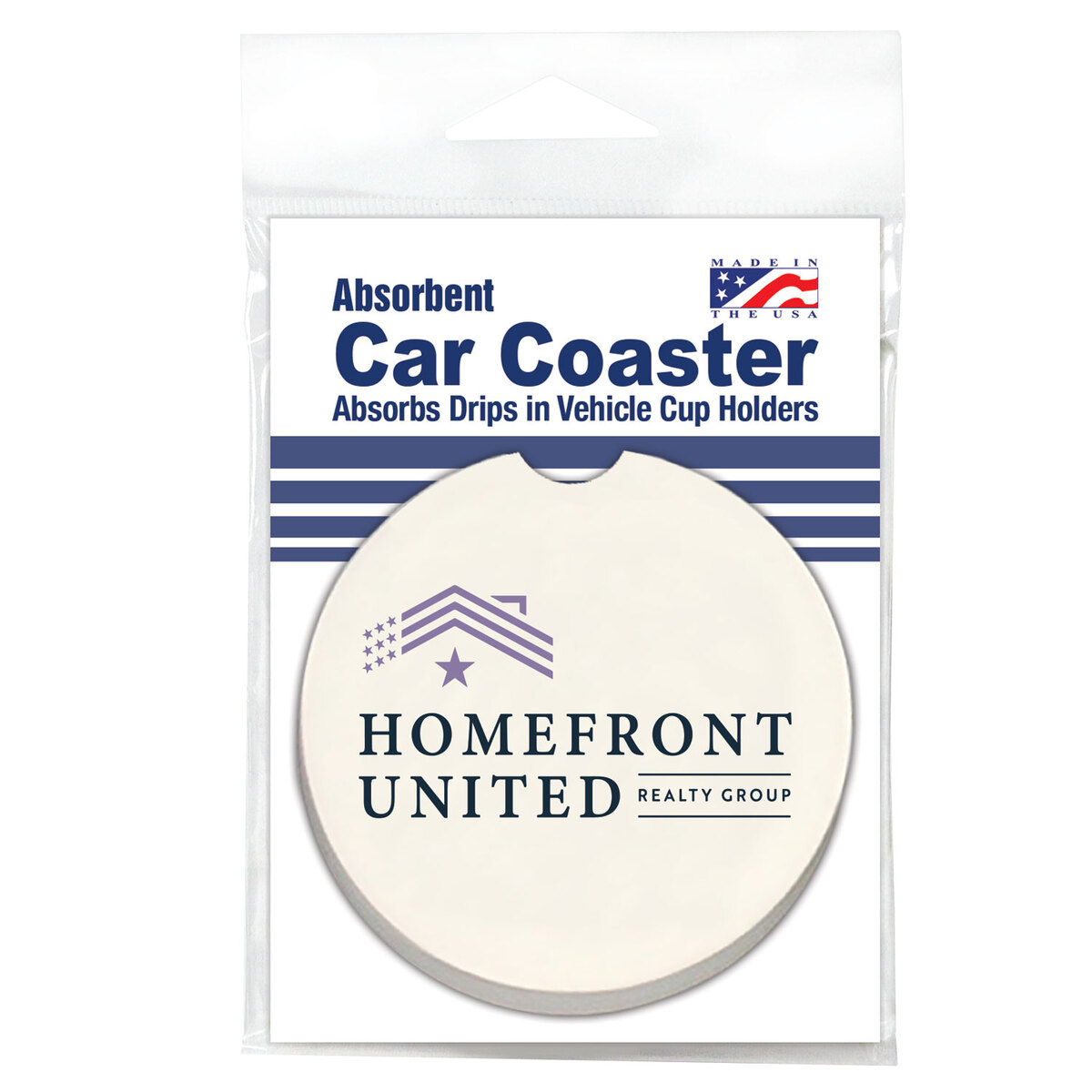 Absorbent Stoneware Car Coasters - 2 in Poly-bag - CUCR2-P | CoasterStone
