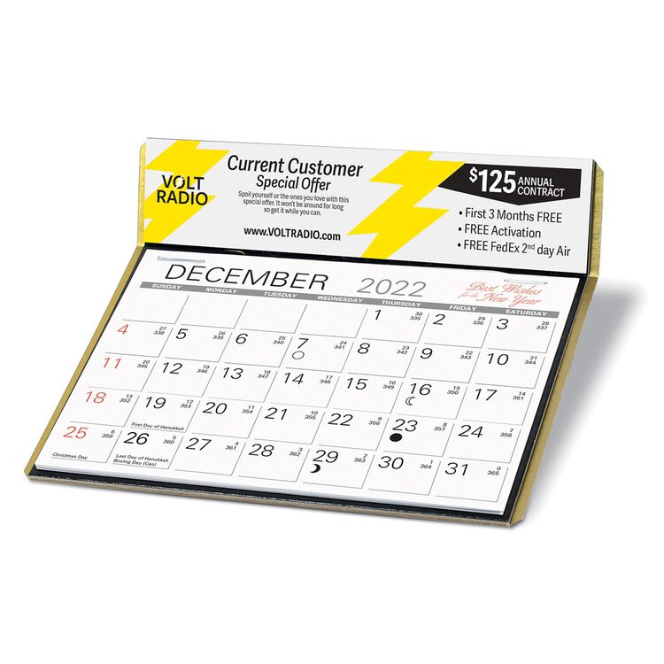 4-Color Imprint Desk Calendar - 991-09DP | Warwick