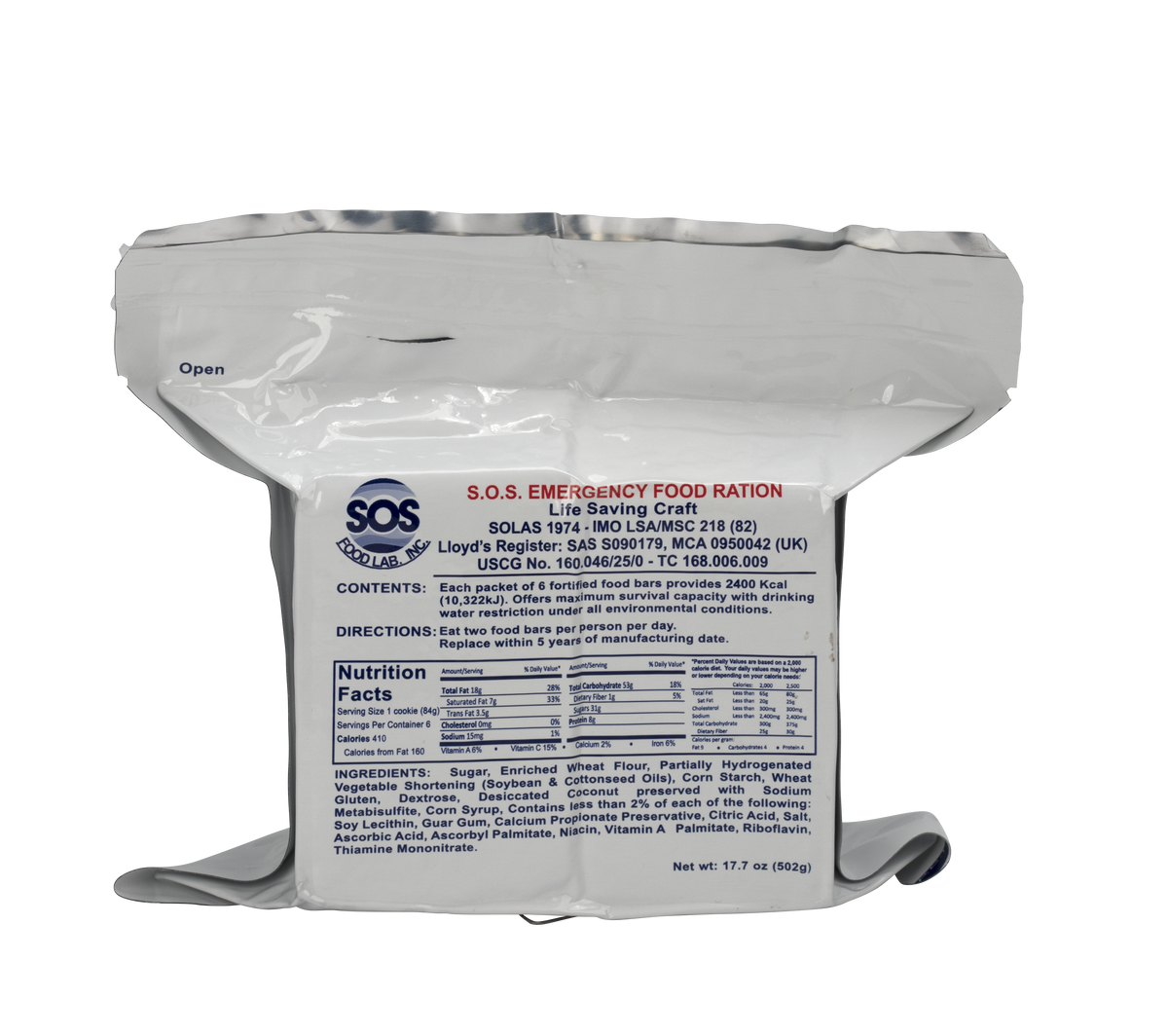 Emergency High Calorie Food Brick 2400 Calorie - B390 | Safety Made