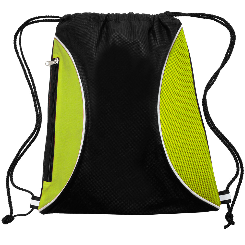 Non-Woven Zipper Drawstring Sports Backpack - 13" W x 15" H - AH164 ...