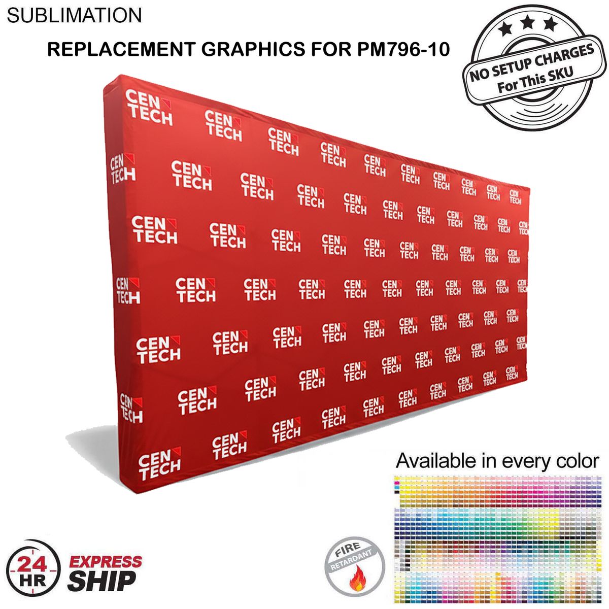 24Hr Express Ship - Replacement Graphics for 15' Straight Wall Tension ...