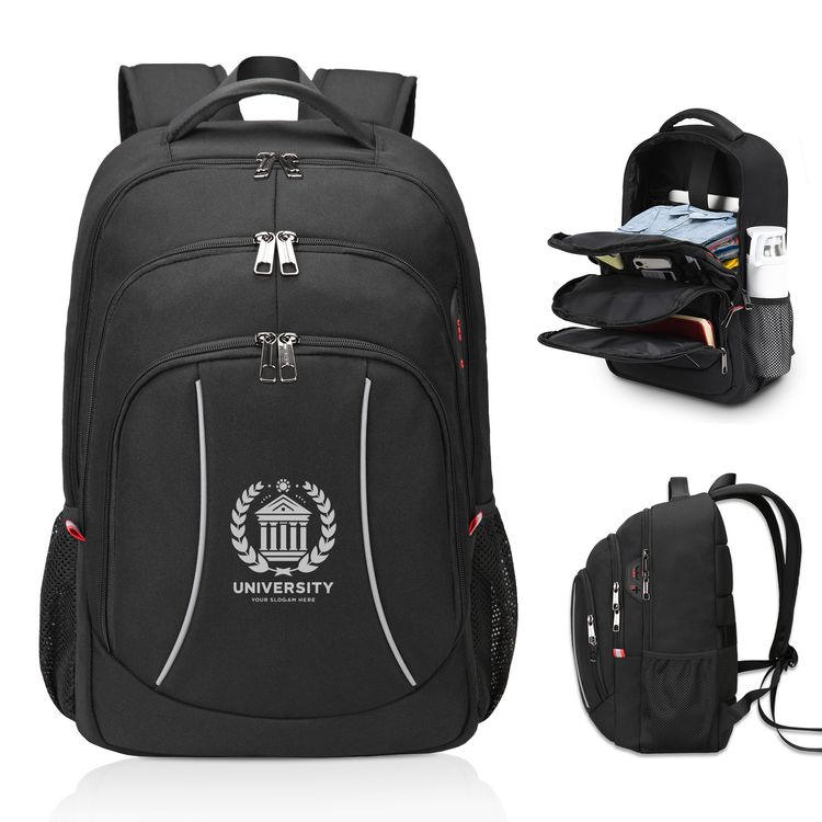 Deluxe 15" Business Computer Backpack - 204109 | Tilted Cart Promotions