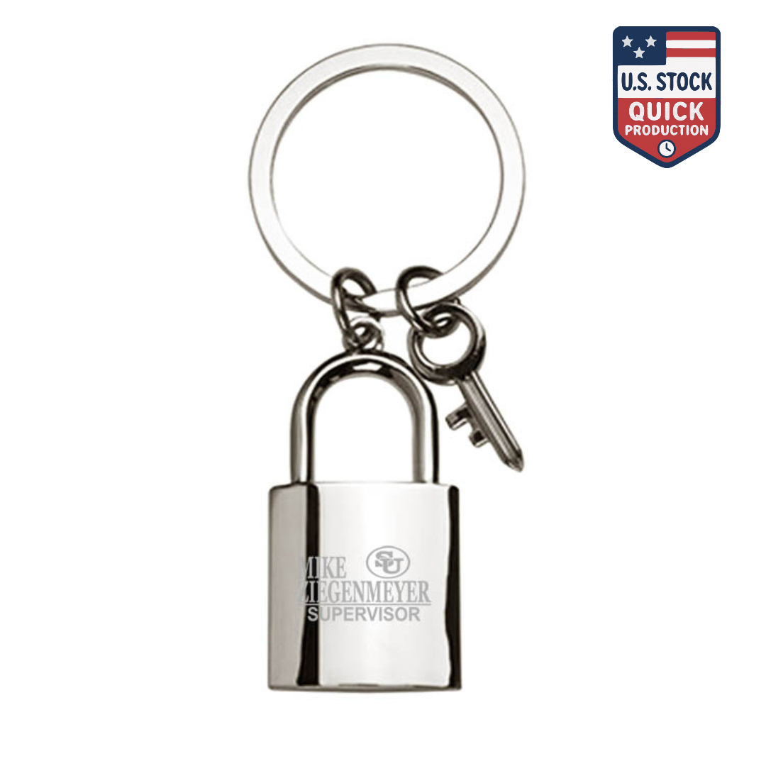 Custom Metal Lock & Key Keychain - KC-20013US | Global Promo