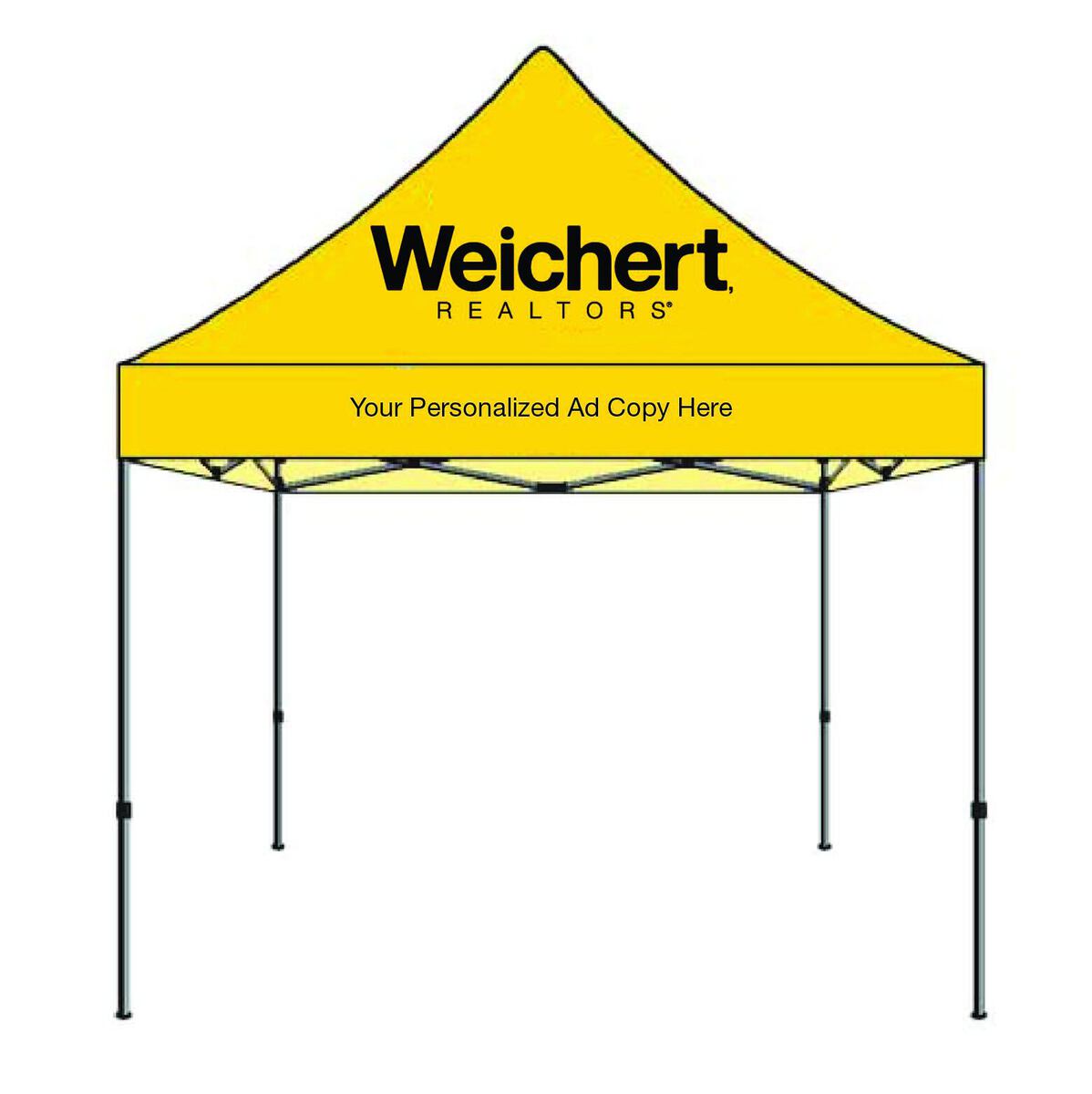 Outdoor Event Tent 10'x10' - Two Locations Imprinted - W269 | Weichert
