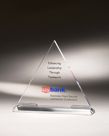 6" Triangle Mini Acrylic Award - M30TA06AC | gbfusa.com