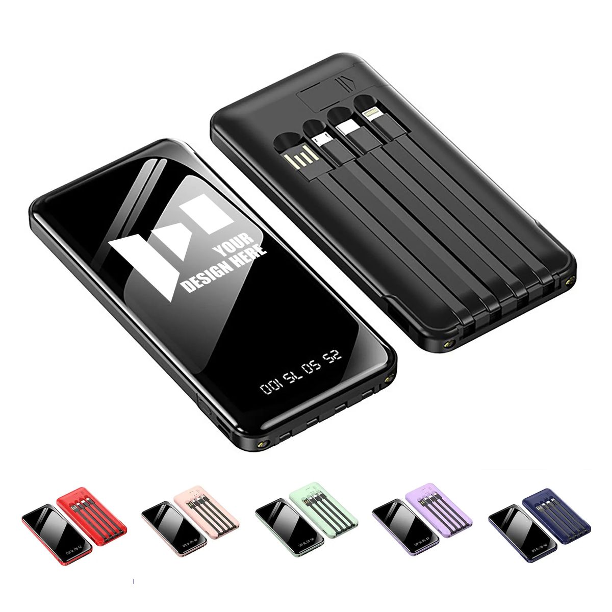 20000 mAh 4 Charging Cable Power Bank - DPTLJZ0130 | Awesome Advertising