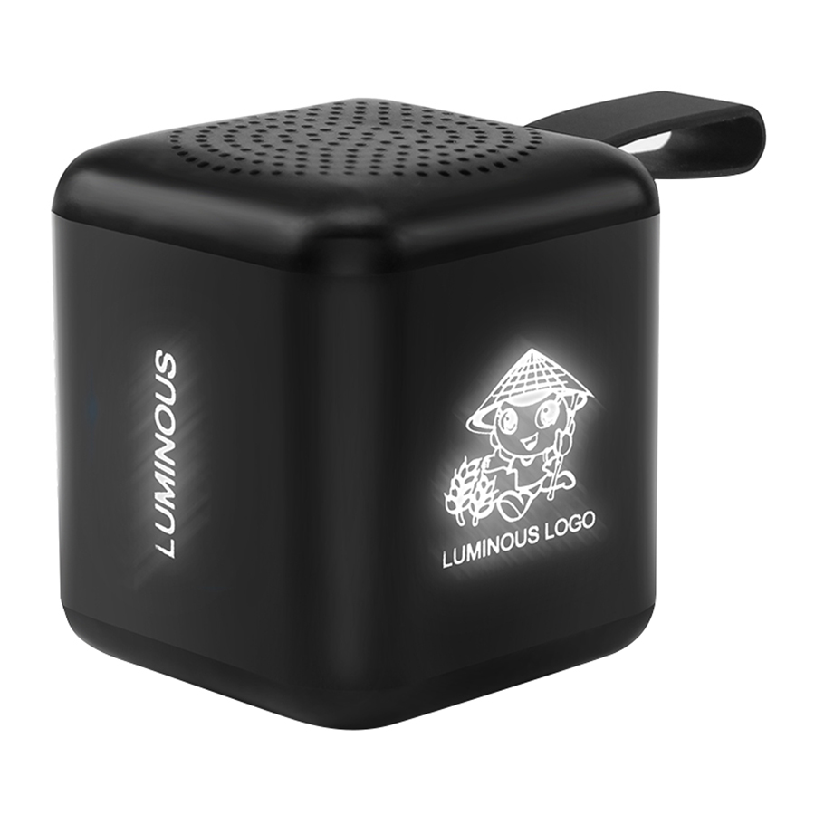 SonicWave Mini Cube Bluetooth 5.0 Speaker With Light Up Logo - SP-BM23P ...