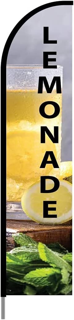 Lemonade Sign Feather Flag Swooper Banner Pole Kit Outdoor Businesses ...
