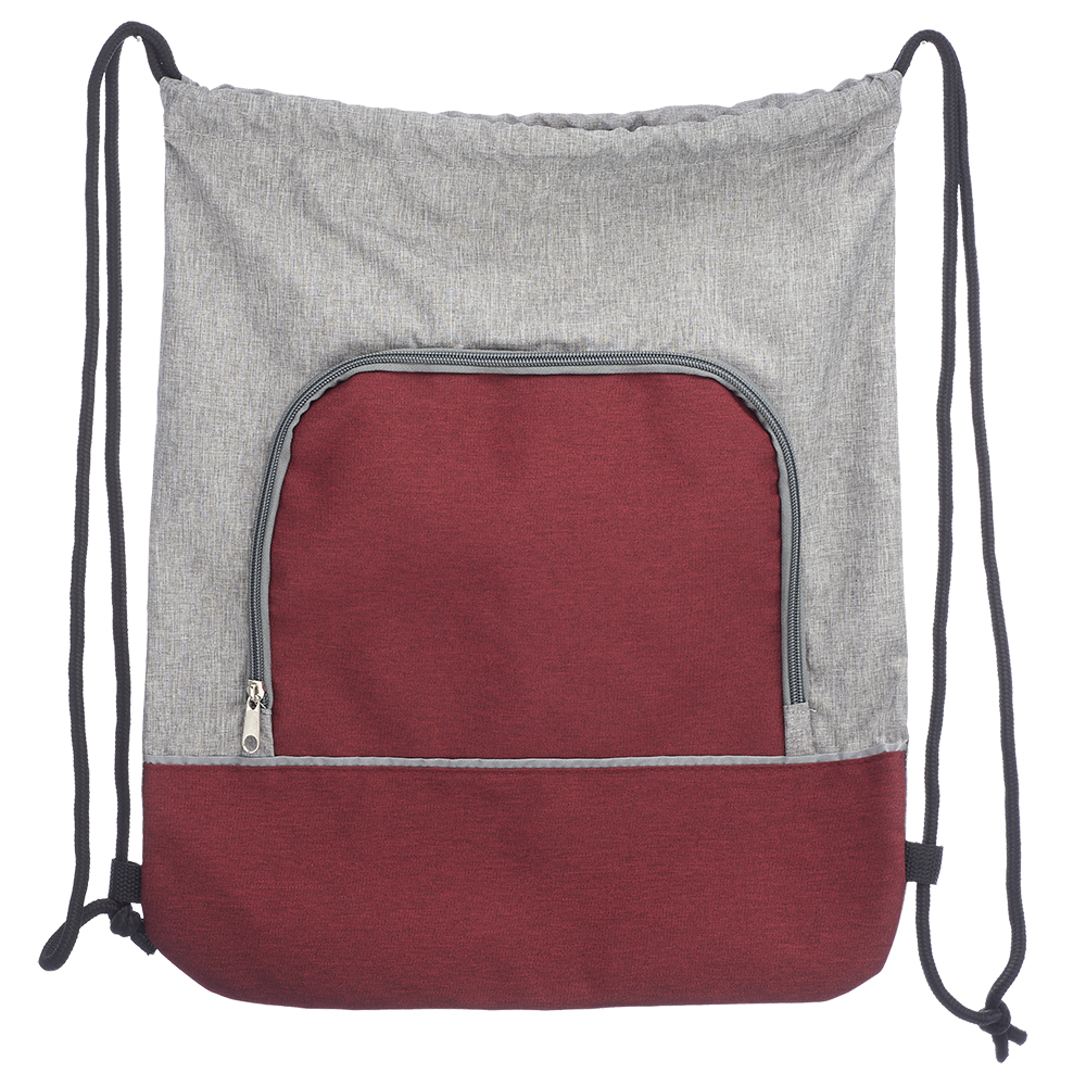 Two Tone Polyester Drawstring Backpack with Reflective Strip - AH386 ...