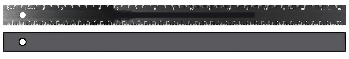 18" Non-slip Straight Edge Aluminum Ruler - 1573 | Alumicolor