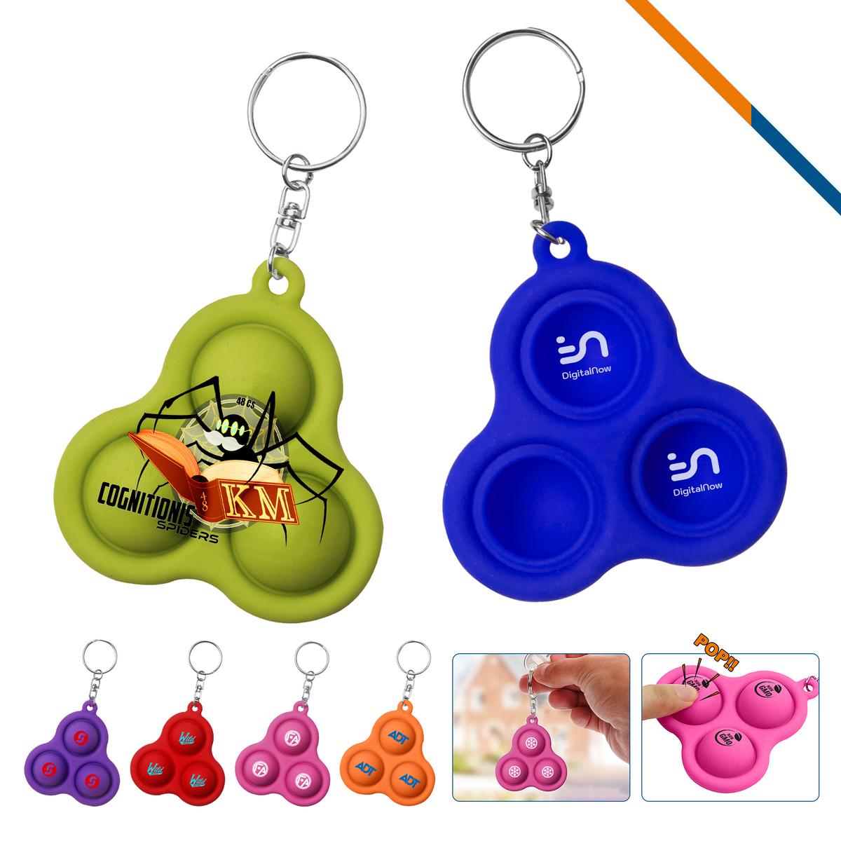 UFO Push Pop Bubble Keychain - AG-CTAS | Tilted Cart Promotions