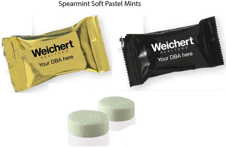 Wrapped Spearmint Soft Pastel Mints - W254 | Weichert