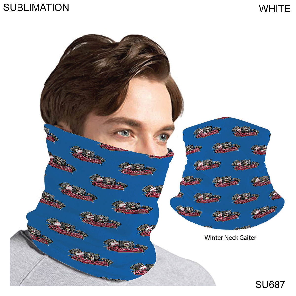 Team Neck Gaiter, Sublimated Tubular 2-ply Neck Gaiter, Moisture ...
