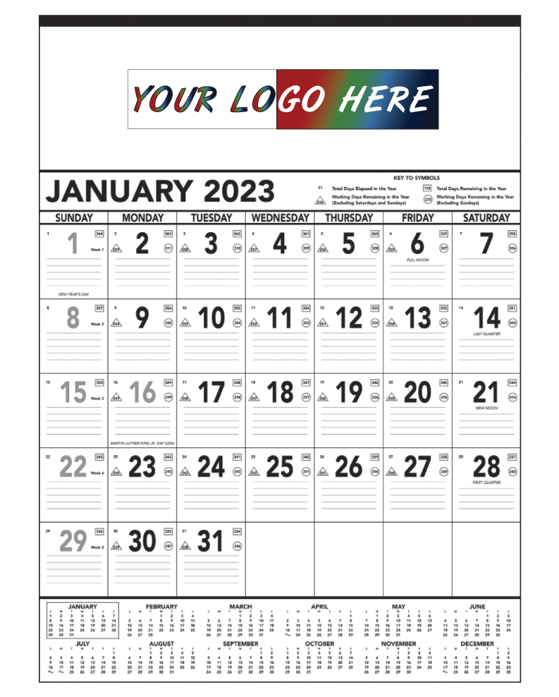Black & White Contractor Memo - DH6100 | CalendarWarehouse