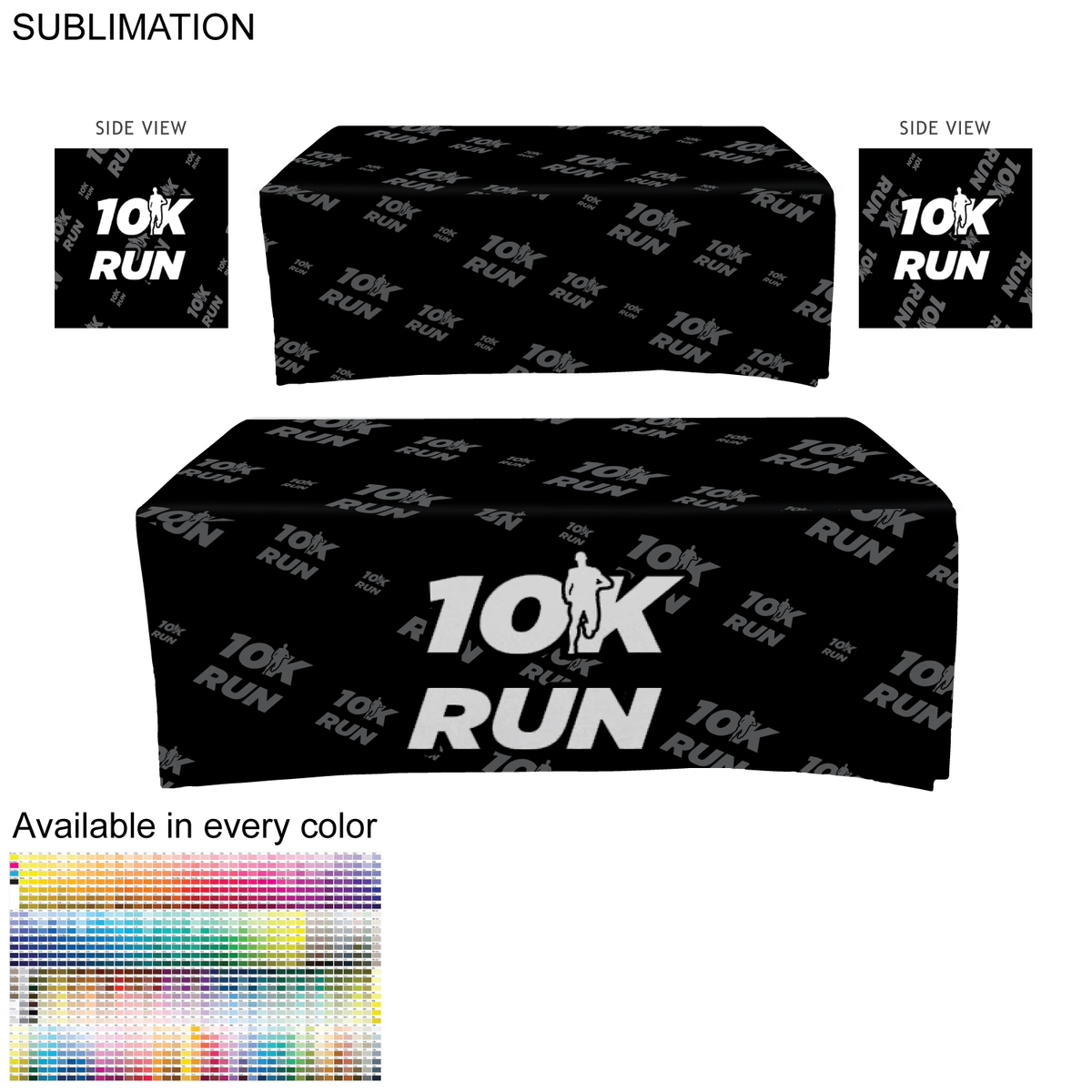 Outdoor Use Sublimated Box style Fitted tablecloth for a 6' Table ...