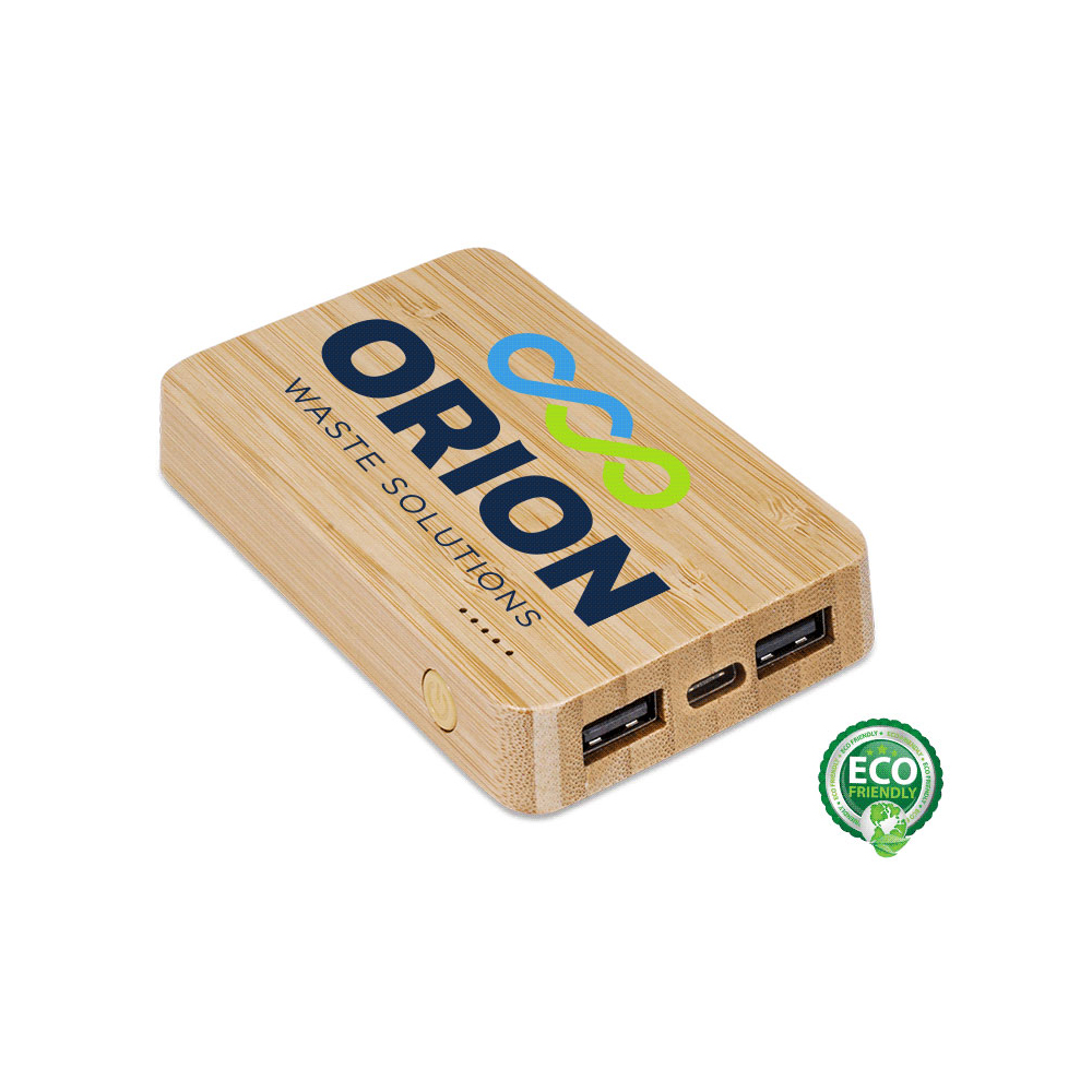 Green Bamboo Wireless Power Bank 5000mAh - CH-WG5000US | Global Promo