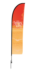 6ft Blade Shape Feather Flag Kit - 1 Side Imprint - FFB01151 | DMP Displays