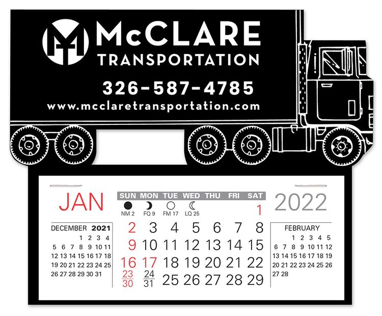 Semi Truck Easy Stick™ Calendar - 713 | Custom Printed Sticky Adhesive ...