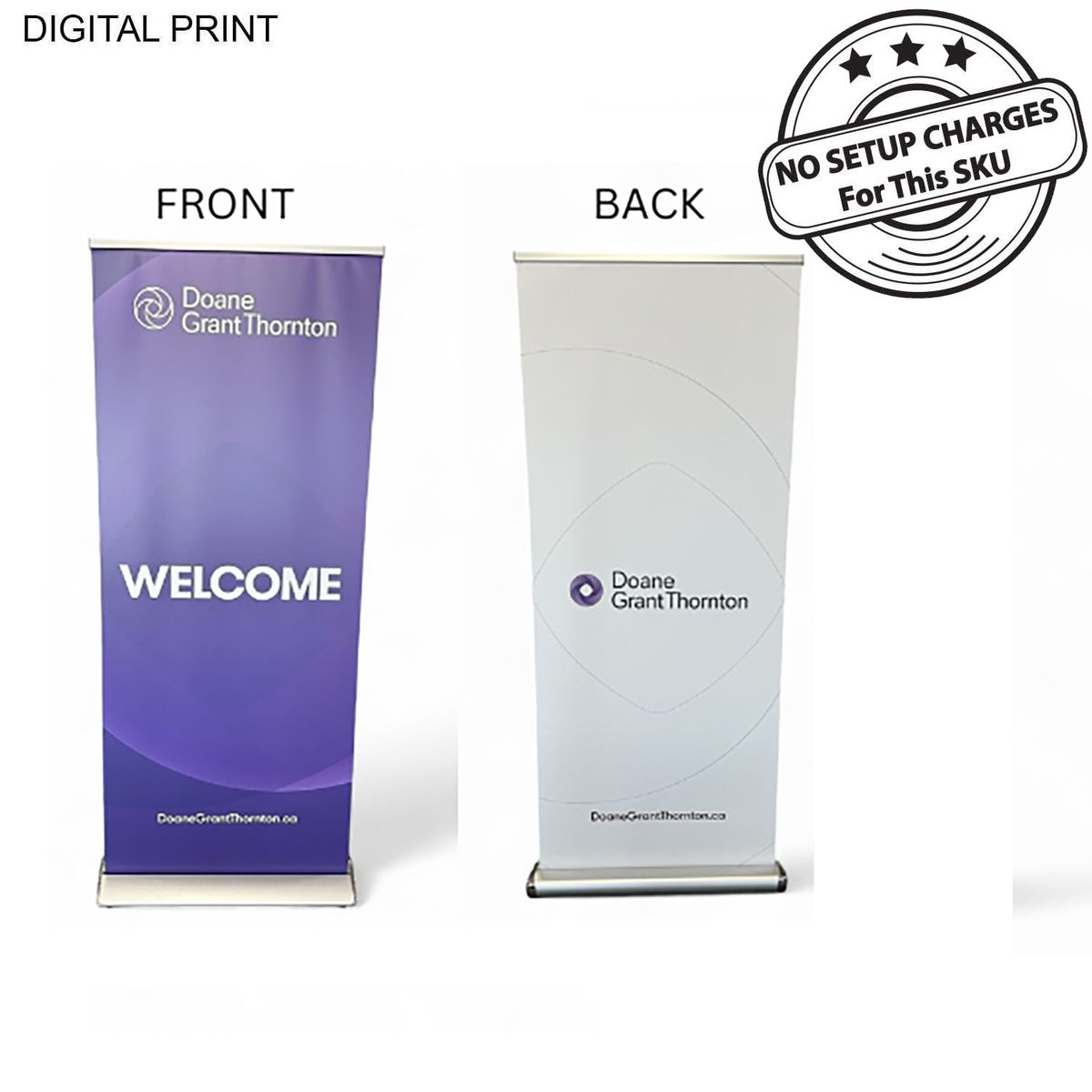 Deluxe Wide Base Retractable Pull Up Banner with Double sided Graphics ...