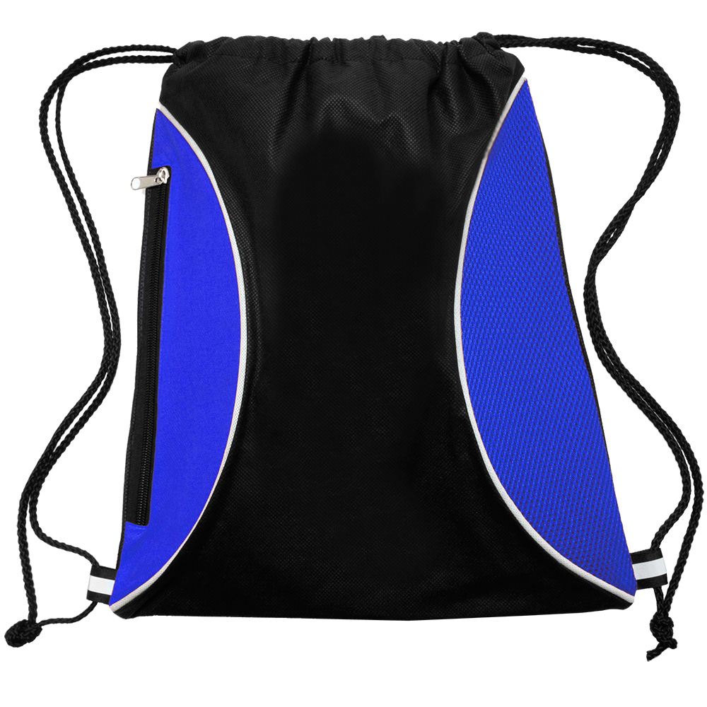 Non-Woven Zipper Drawstring Sports Backpack - 13" W x 15" H - AH164 ...