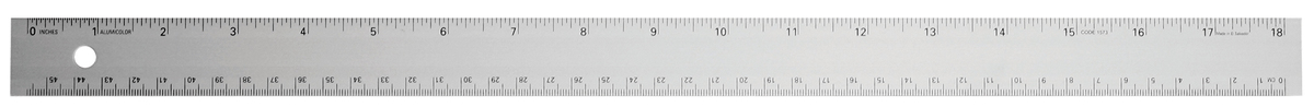 18" Non-slip Straight Edge Aluminum Ruler - 1573 | Alumicolor
